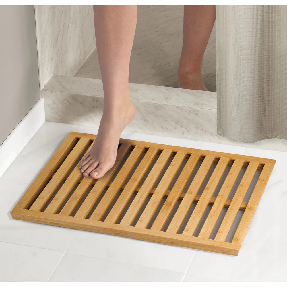 Formbu Bamboo Bath Mat, 15.5"D x 23.5"W – Anna Hislop Home