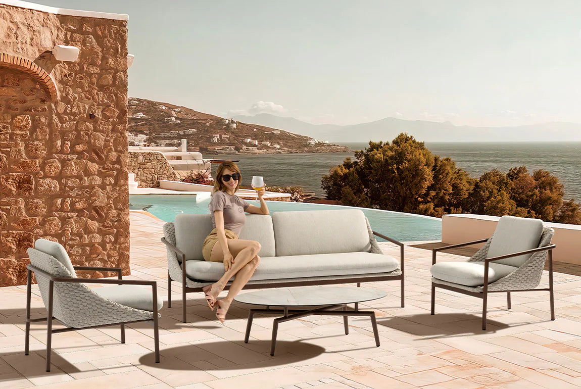 Enjoy Sofa, Bronze Aluminum – Anna Hislop Home