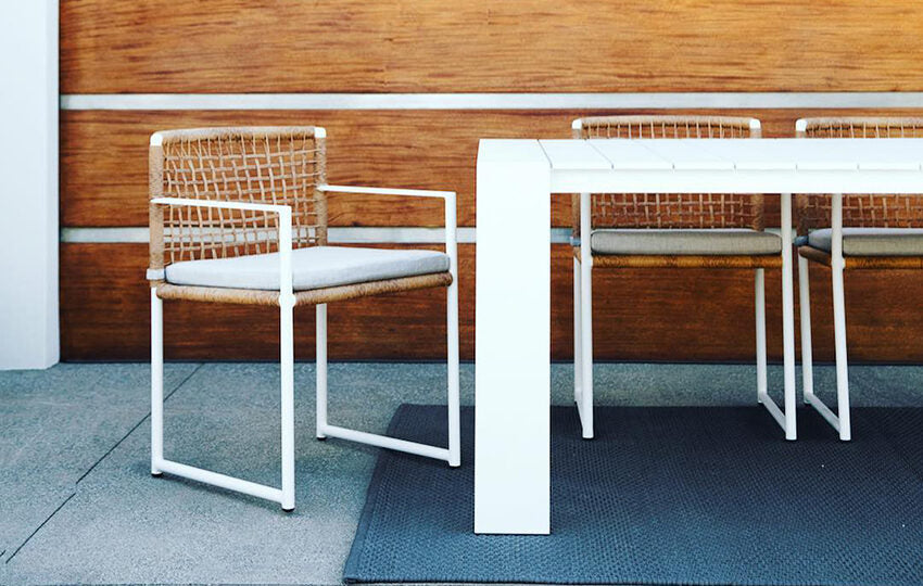 Loop Dining Chair, Aluminum White/ Siesta Ivory – Anna Hislop Home