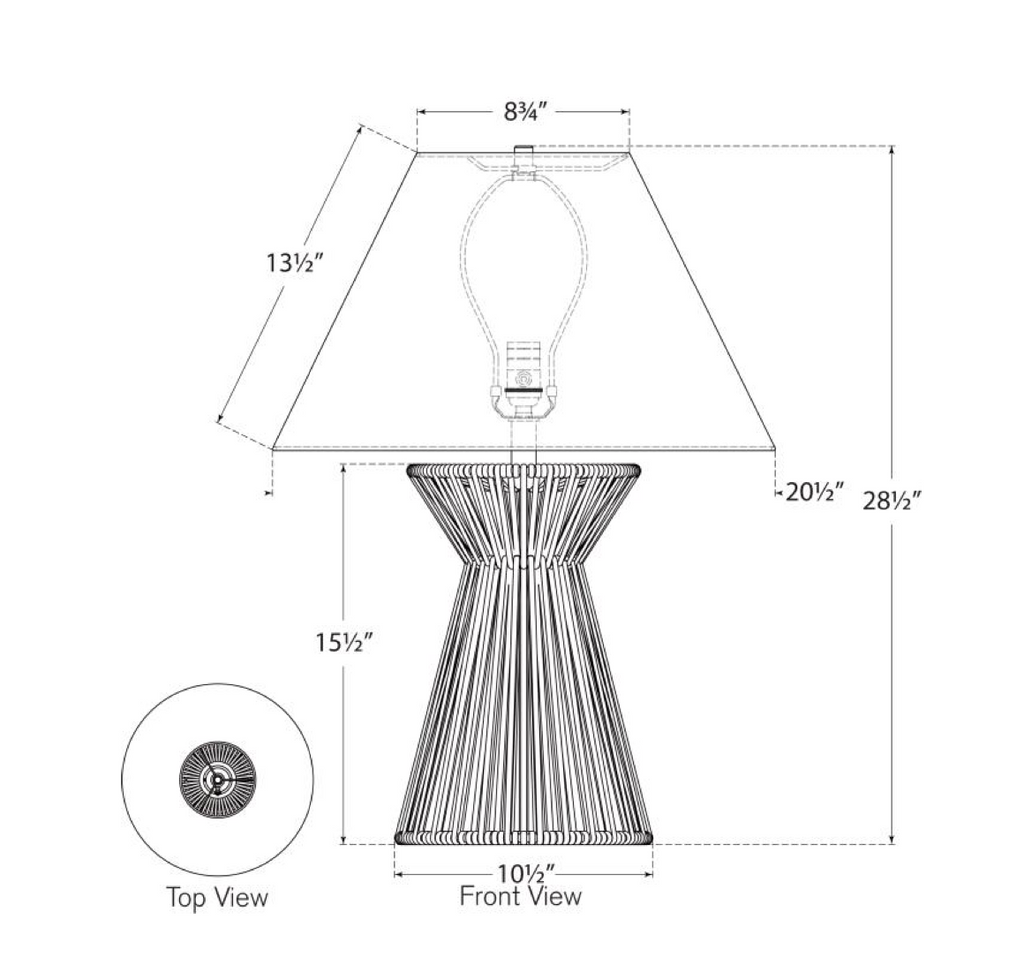 Antigua Table Lamp, Natural Abaca, 29" – Anna Hislop Home