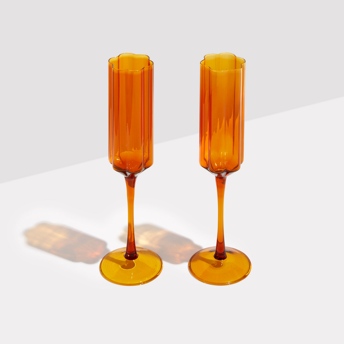 Wave Flute Set of 2, Amber – Anna Hislop Home